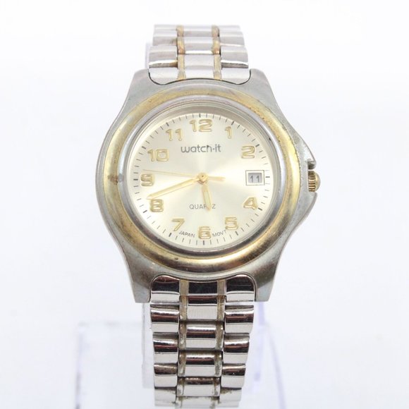 Watch It | Accessories | Vintage Watch It Watch Mens Silver Tone ...